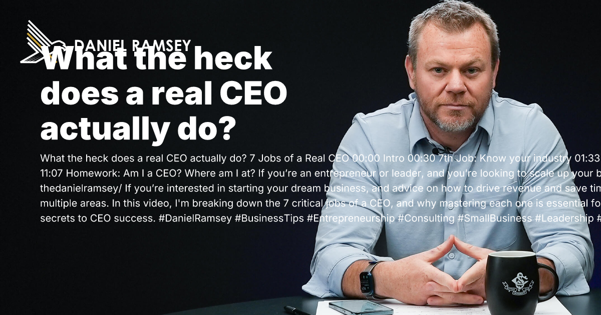 What the heck does a real CEO actually do?